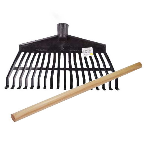 RASTRILLO DE JARDIN PLASTICO PEQ C/PALO INDESSA - SEGOMARKET