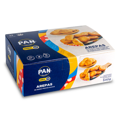 AREPAS PAN QUESO SNACK PRECOCIDO 12UNID - SEGOMARKET